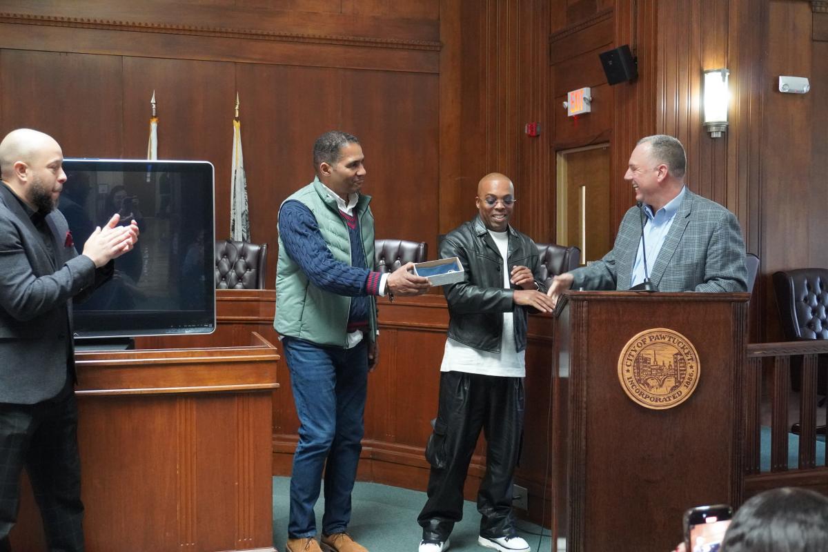 MAYOR GREBIEN HONORS CAPE VERDEAN RECORDING ARTIST NELSON FREITAS WITH ...