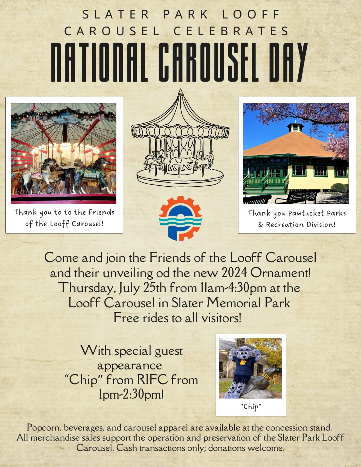 SLATER PARK LOOFF CAROUSEL CELEBRATES NATIONAL CAROUSEL DAY - City of ...